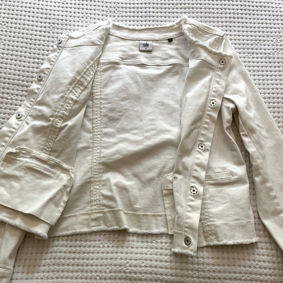 CAbi | Jackets & Coats | White Cabi Denim Jacket | Poshmark